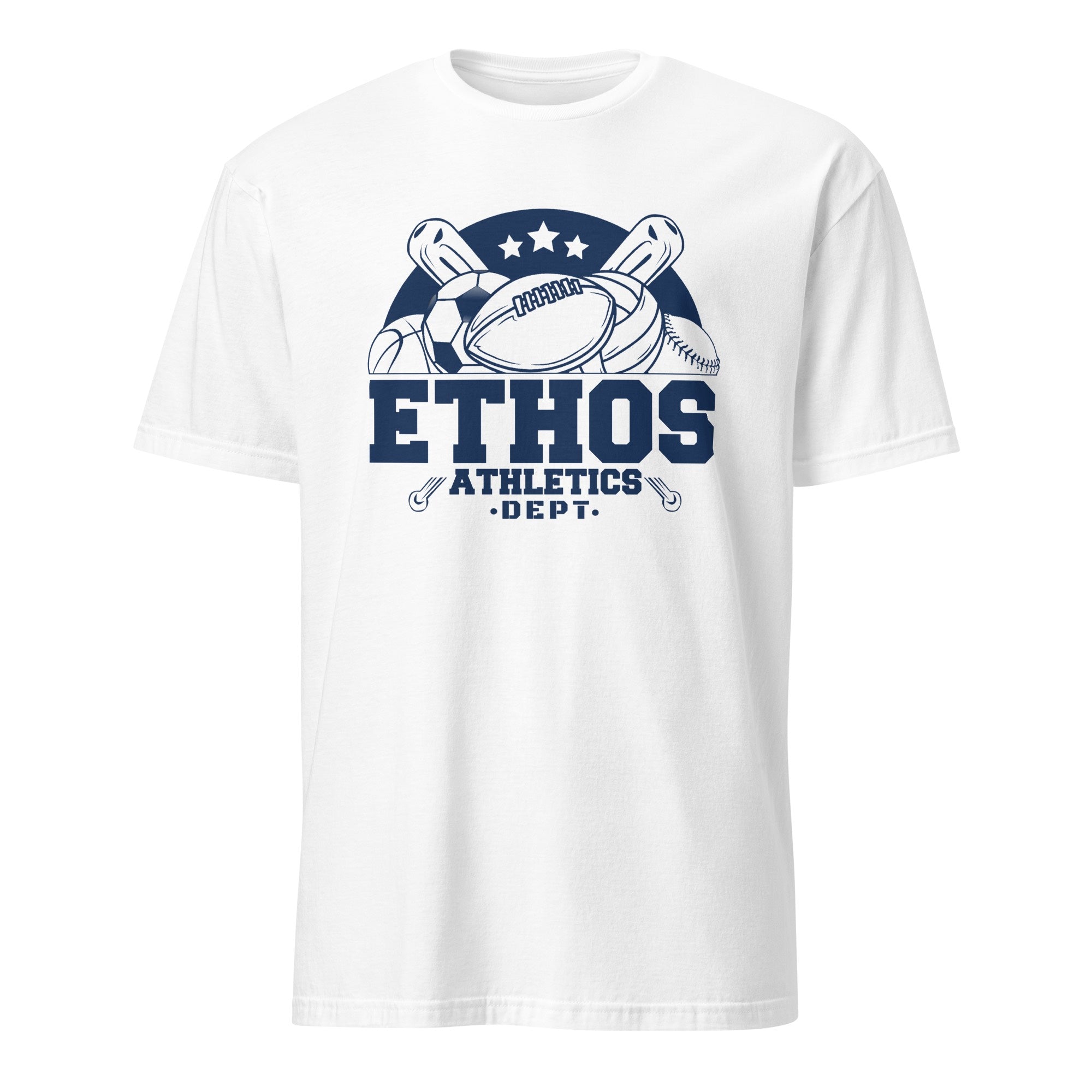Ethos Athletics Dept. Tshirt (Navy Print) – Ethos Athletics Shop